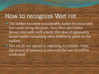 Defects in timber | PPTX