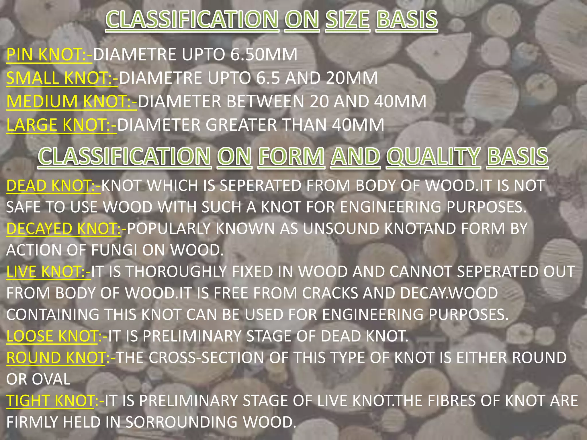 Defects in timber | PPTX