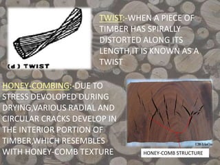 Defects in timber | PPTX