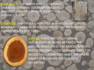 Defects in timber | PPTX