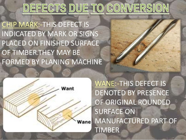 Defects in timber