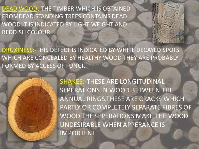 Defects in timber