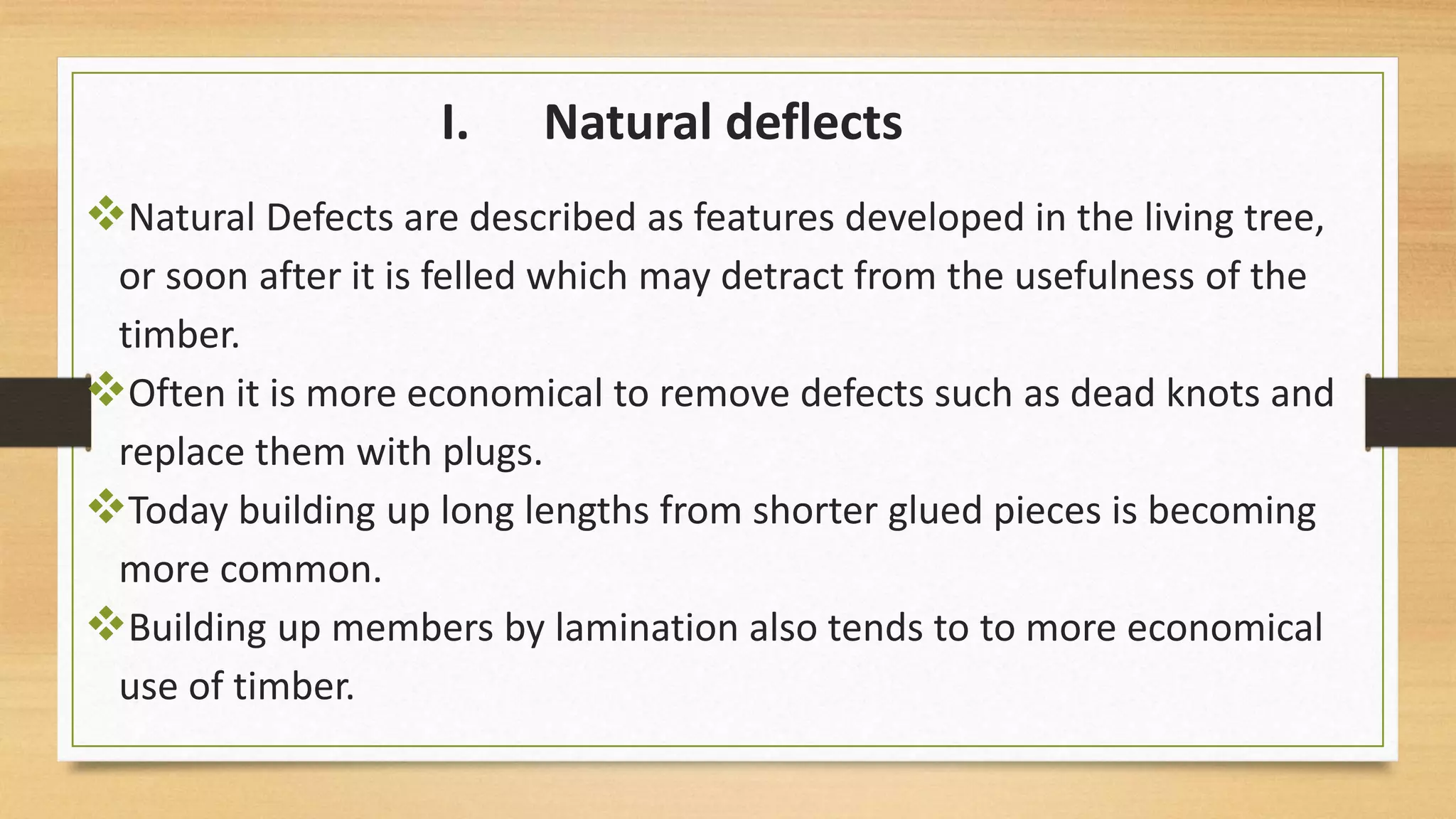 Defects in wood | PPTX