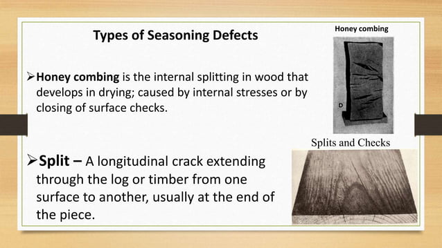 Defects in wood