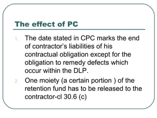 Defects liability | PPT