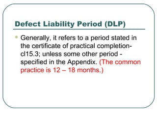 Defects liability | PPT
