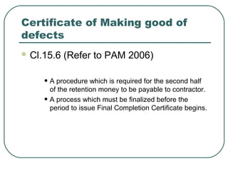 Defects liability | PPT