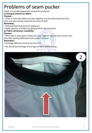 Defects of garment(print, fabric & sewing) | PDF