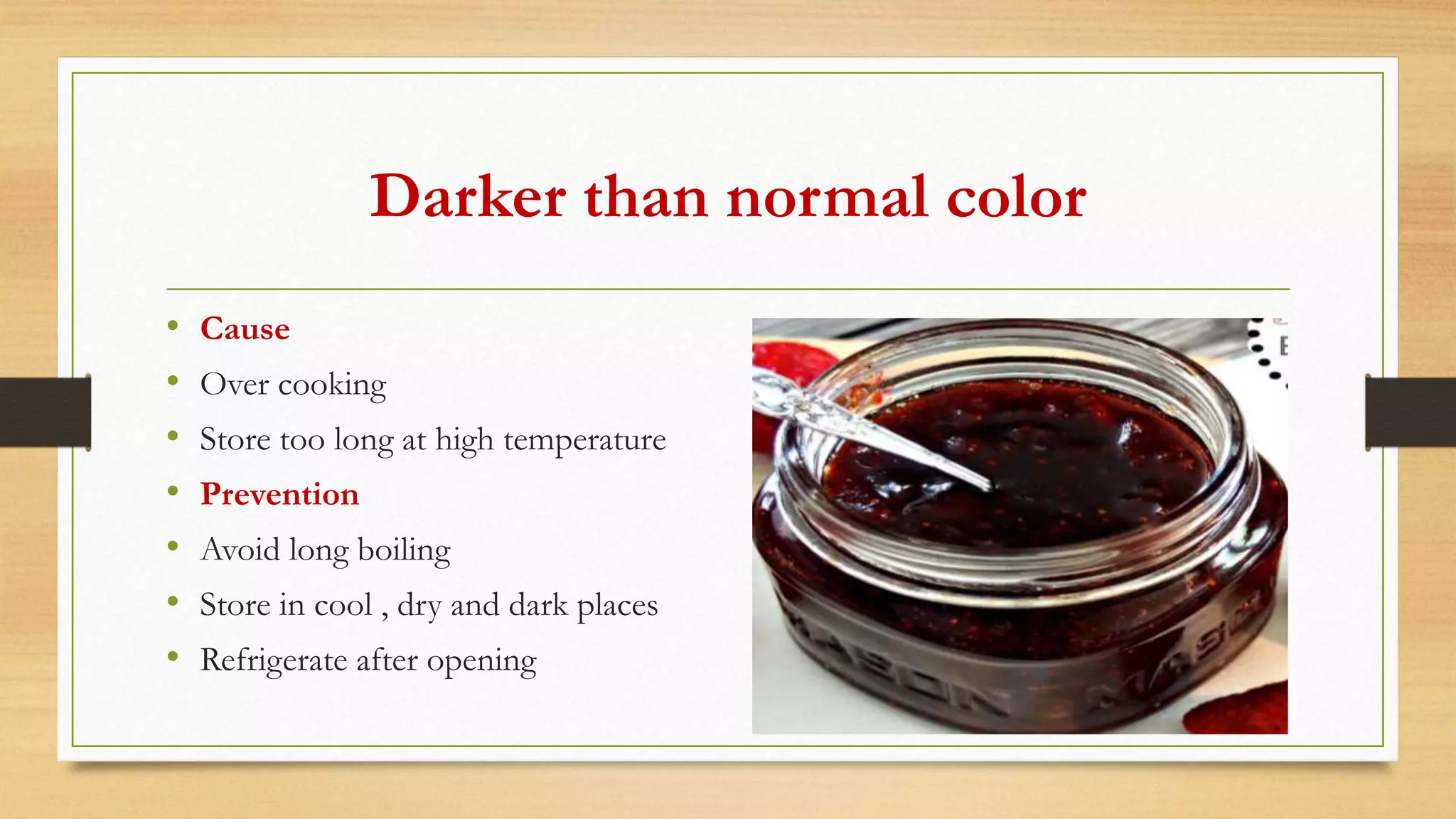 Defects of jams and their solution | PPTX