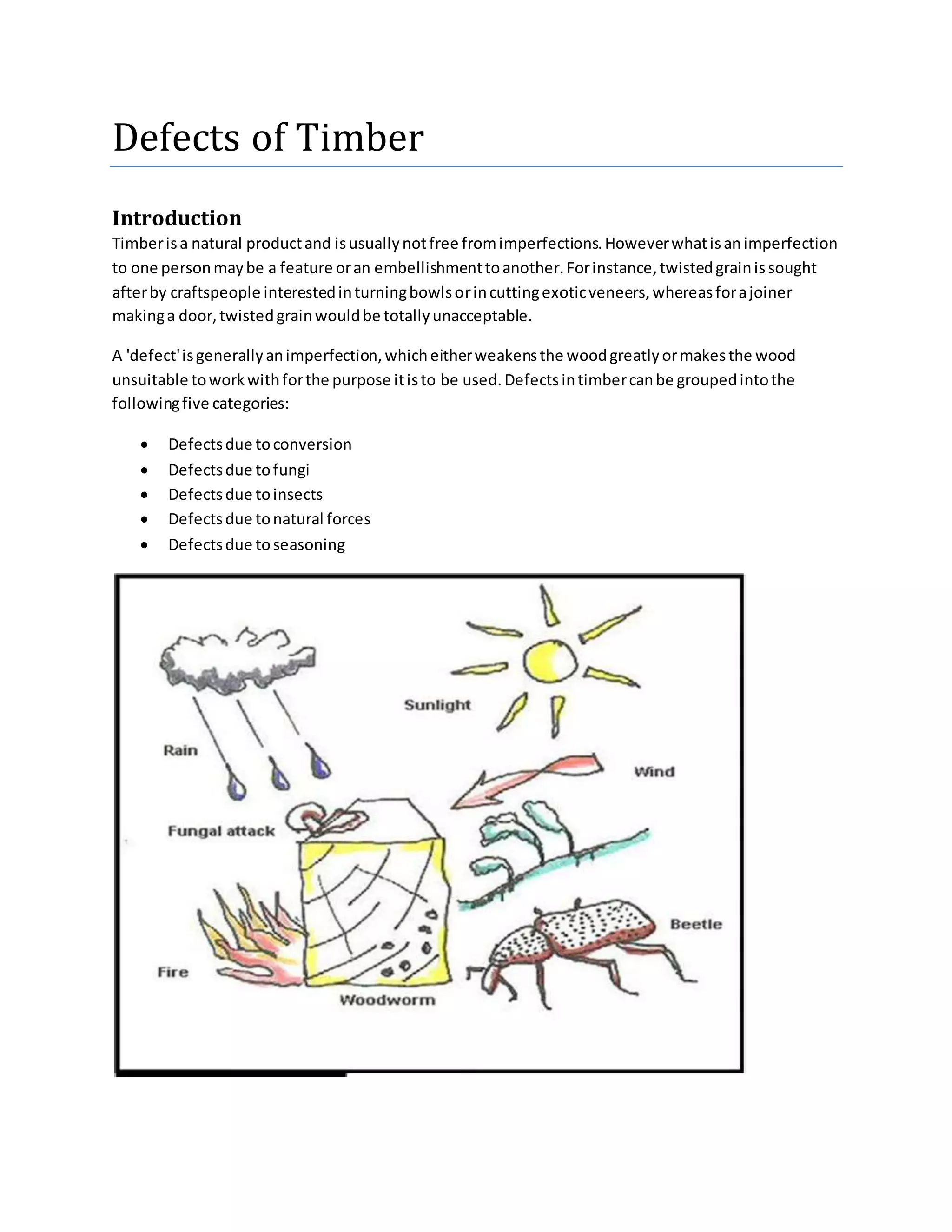 Defects of Timber - Yusuf Khan | DOCX