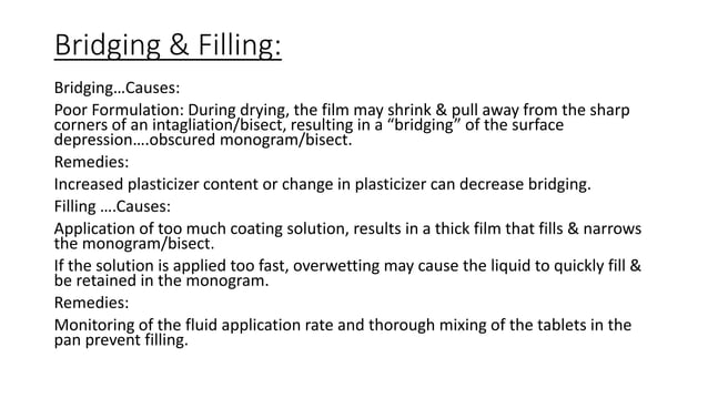 Defects or processing problems in tablet dosage form. | PPT