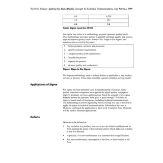 Amy S Friend- STC- To Err Is Human: Applying Six Sigma Quality to ...