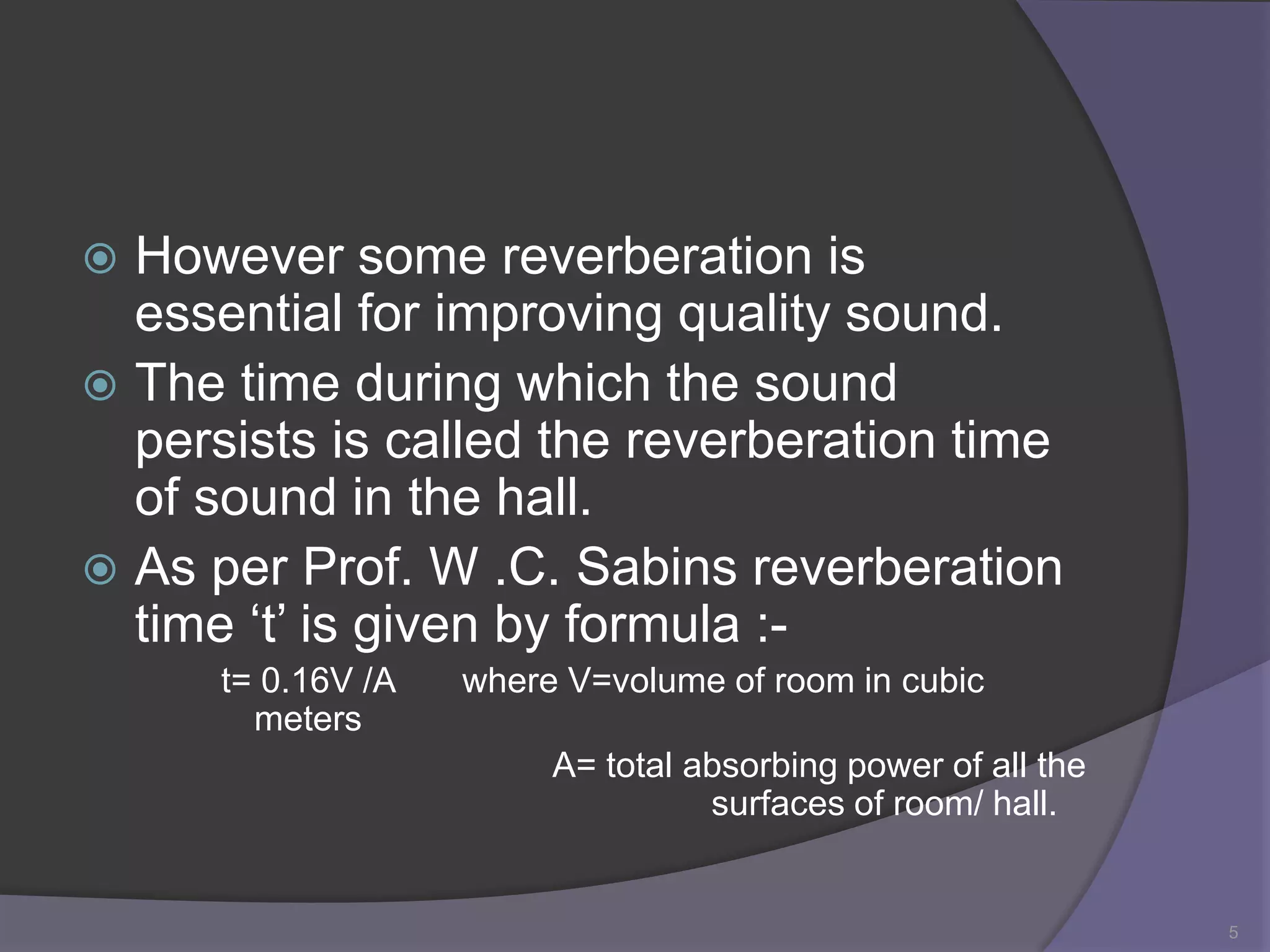 acoustical defects in enclosed space | PPTX