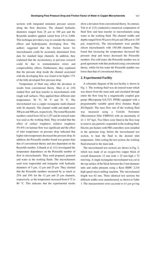 Defeloping flow and pressure drop in microchannels | PDF