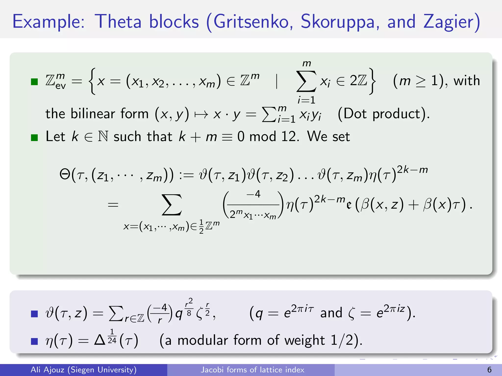 Hecke Operators on Jacobi Forms of Lattice Index and the Relation to Elliptic Modular Forms | PPT