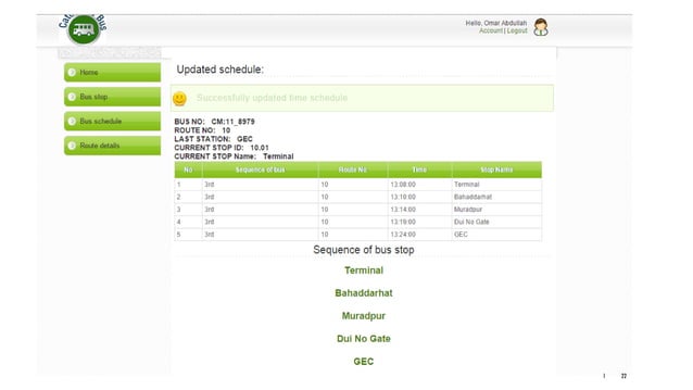 A Real-time Public Bus Scheduling System | PPT