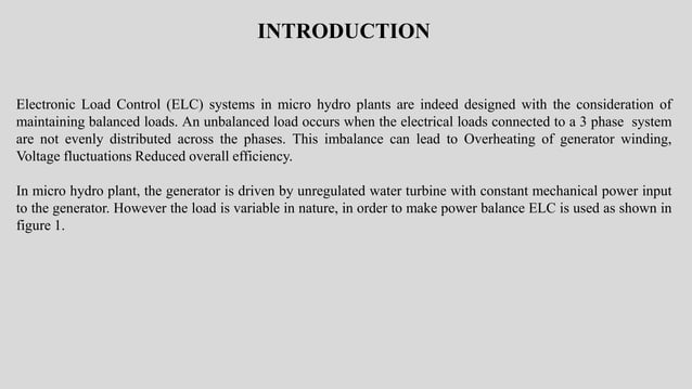 control of isolated micro hydro using elc | PPTX