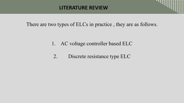 control of isolated micro hydro using elc | PPTX