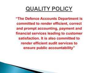 Defence accounts department | PPTX