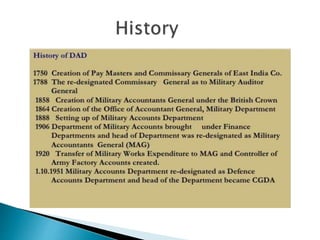 Defence accounts department | PPTX