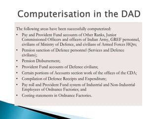 Defence accounts department | PPTX