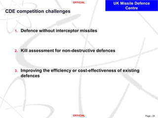 22 May 2014 CDE competition: Defence against airborne threats ...