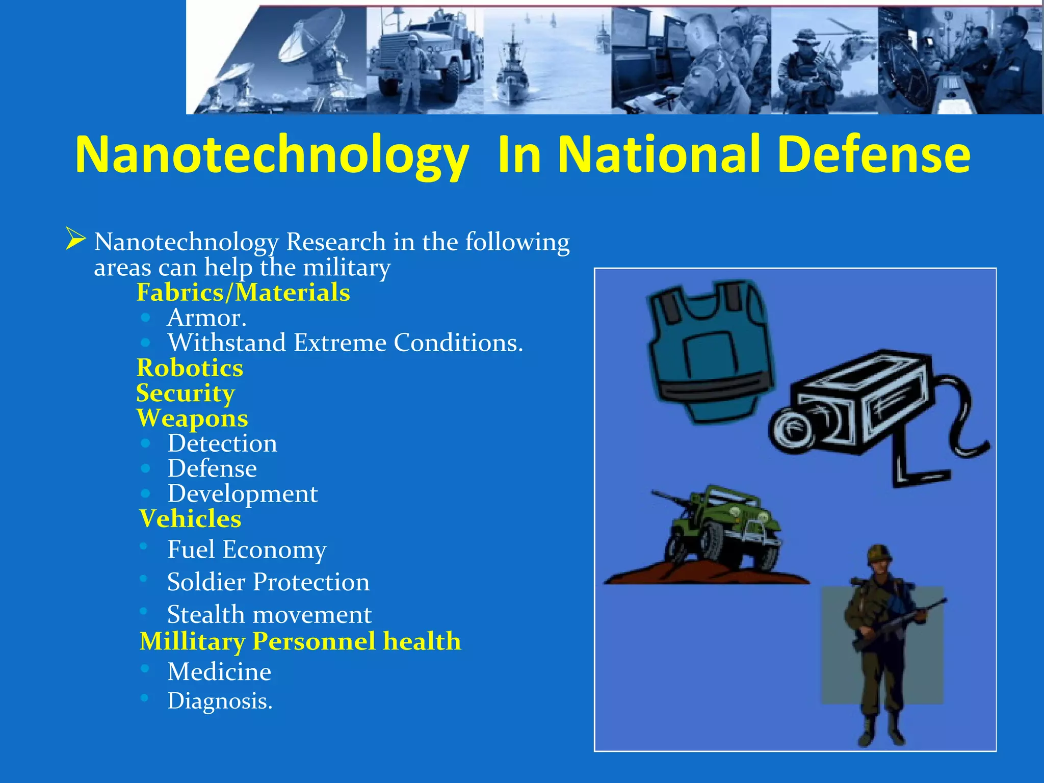 Nanotechnology in Defence applications | PDF