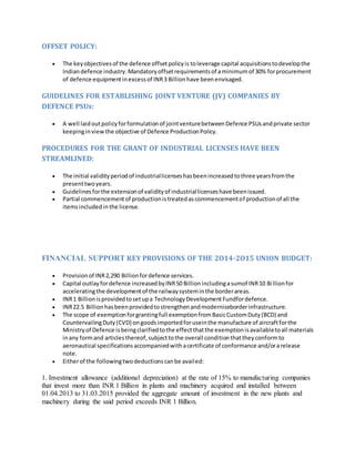 Defence manufaturing in India | DOCX