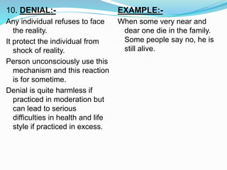 Defence mechanism | PPTX