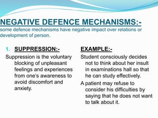 Defence mechanism | PPT