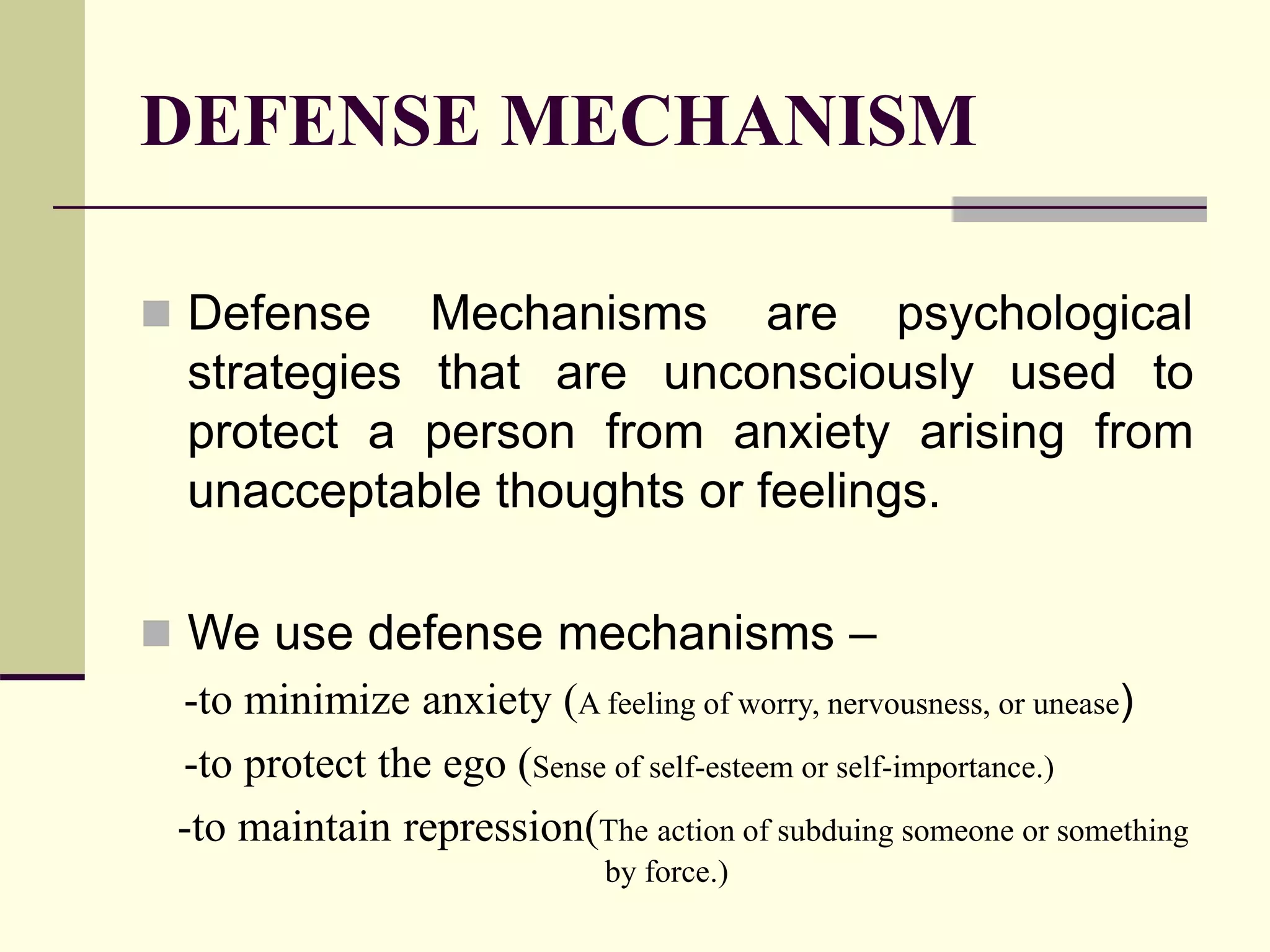 Defense Mechanism | PPTX