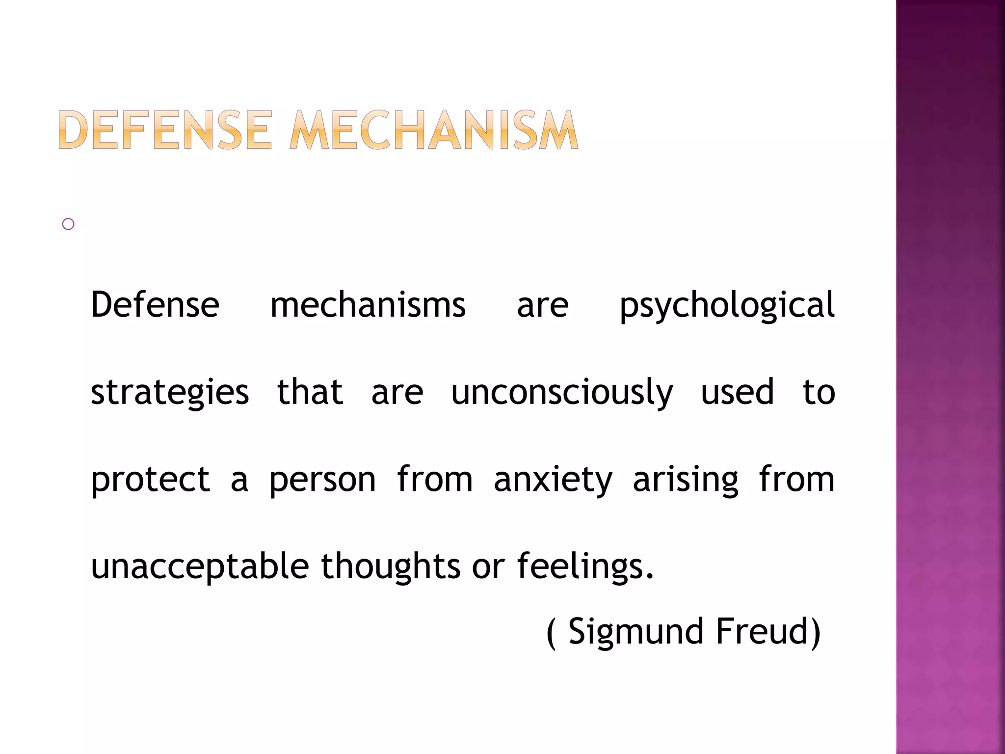 Defence mechanism | PPT
