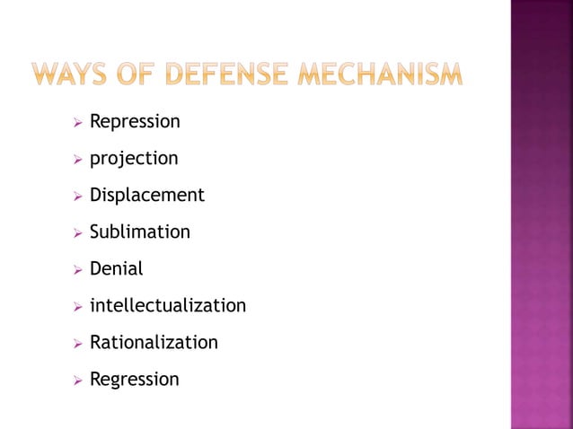 Defence mechanism | PPT