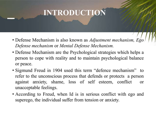 Defense mechanism | PPTX
