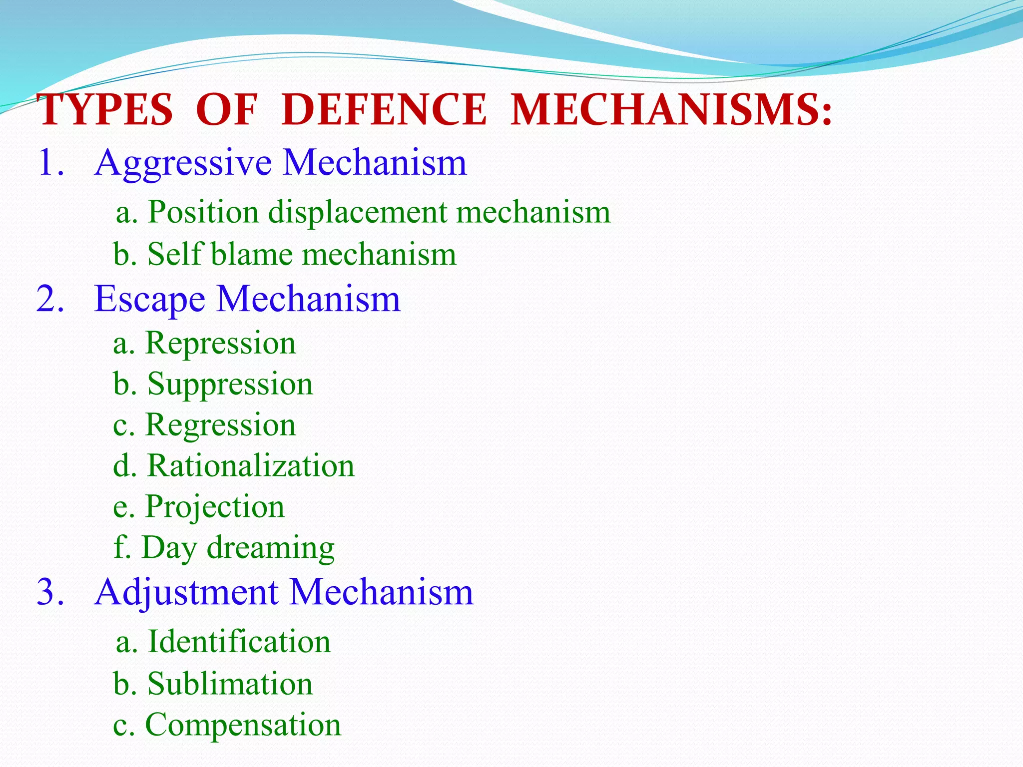 Defence mechanism | PPT