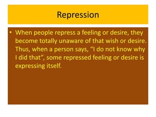 SELF AND PERSONALITY : DEFENCE MECHANISM.pptx