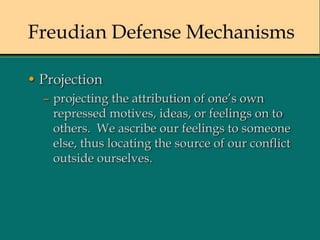 SELF AND PERSONALITY : DEFENCE MECHANISM.pptx
