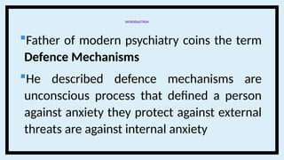 Defence mechanism power point presentation | PPTX