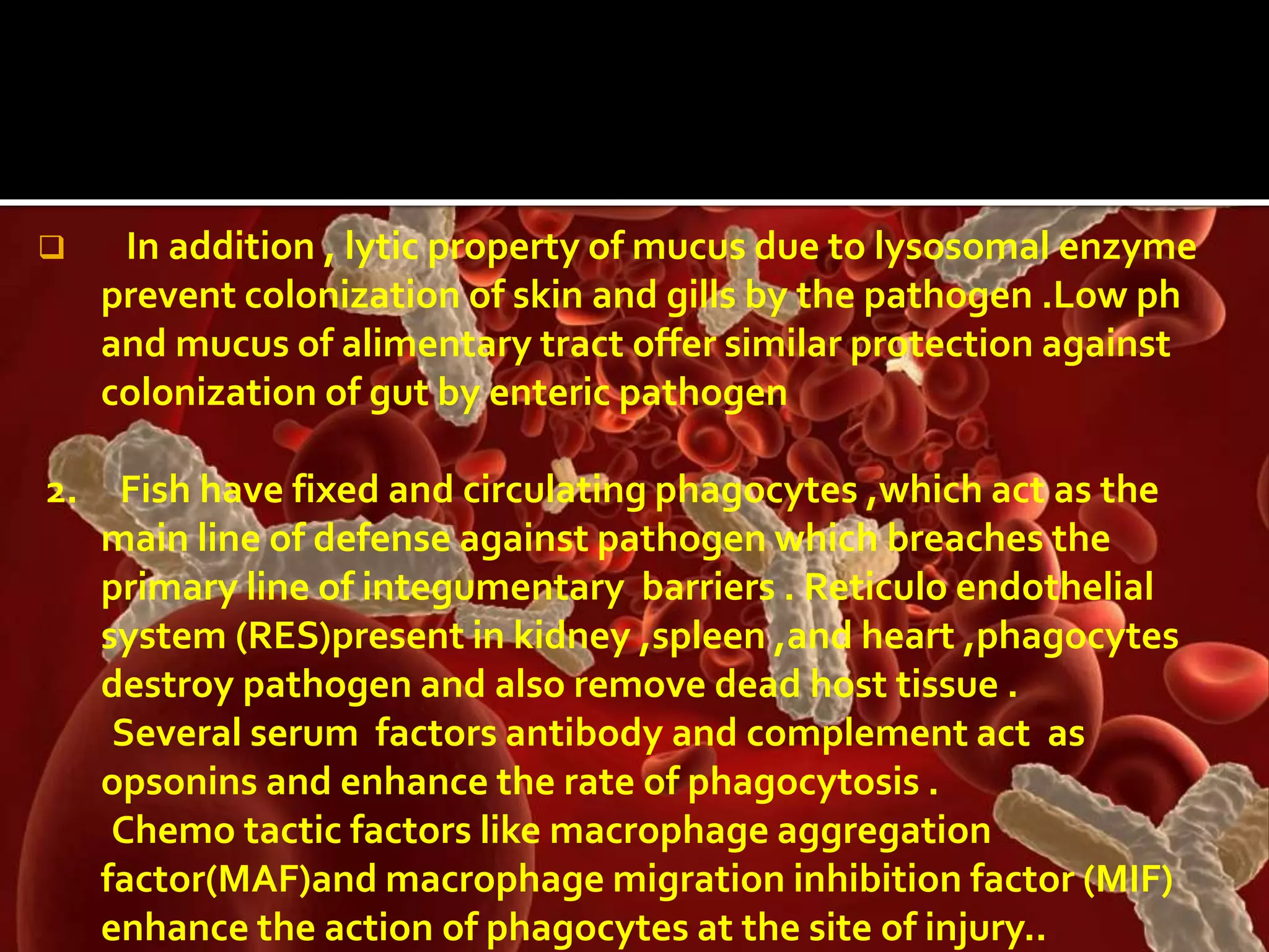 Defence mechanism in finfish and shellfish jassi 2 | PPTX