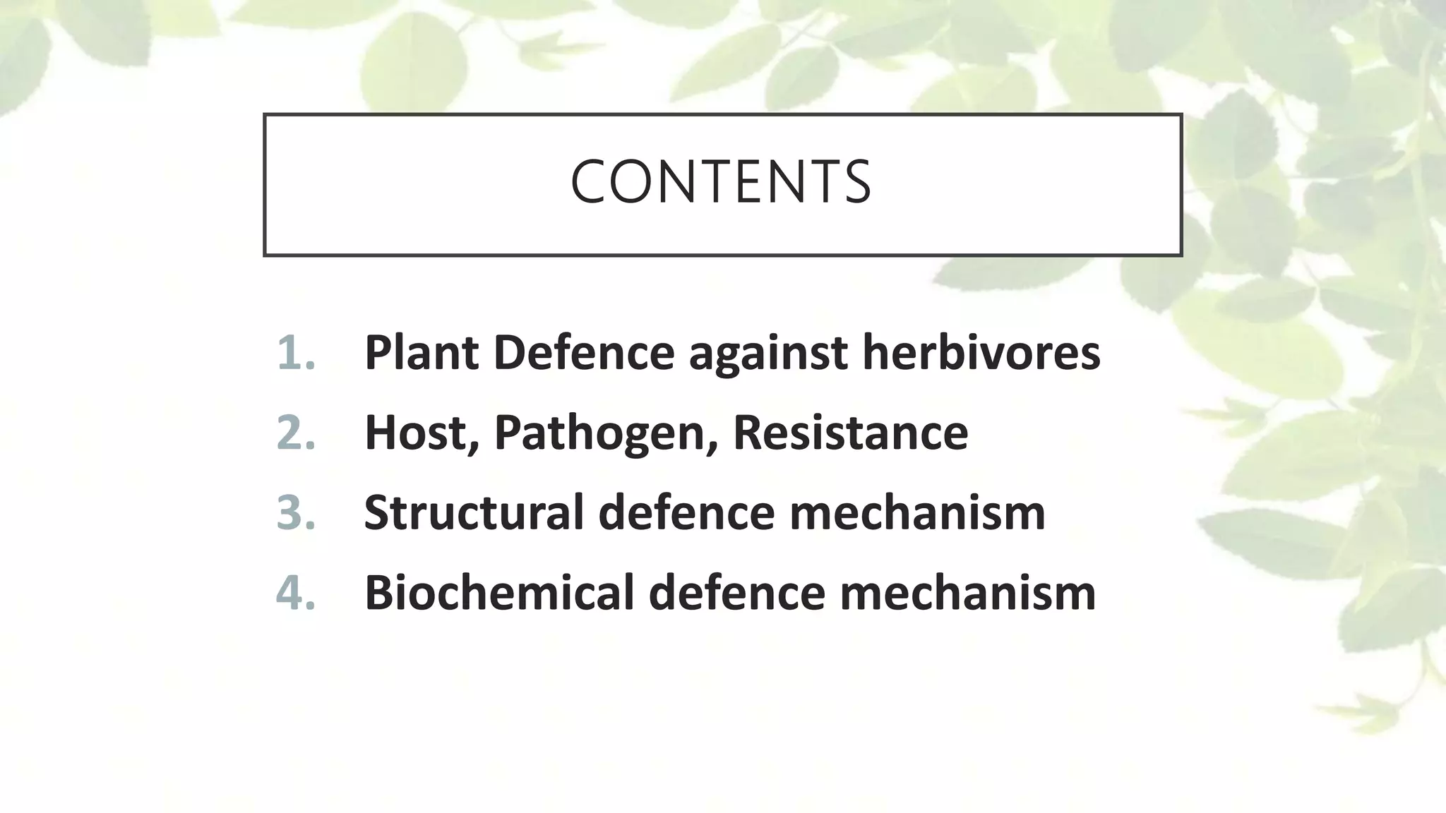 Defence mechanism in plants | PPTX