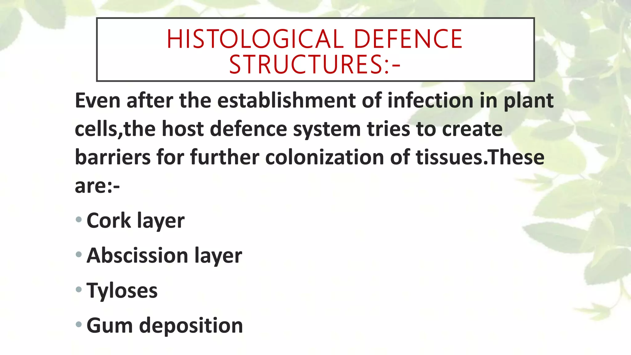 Defence mechanism in plants | PPTX