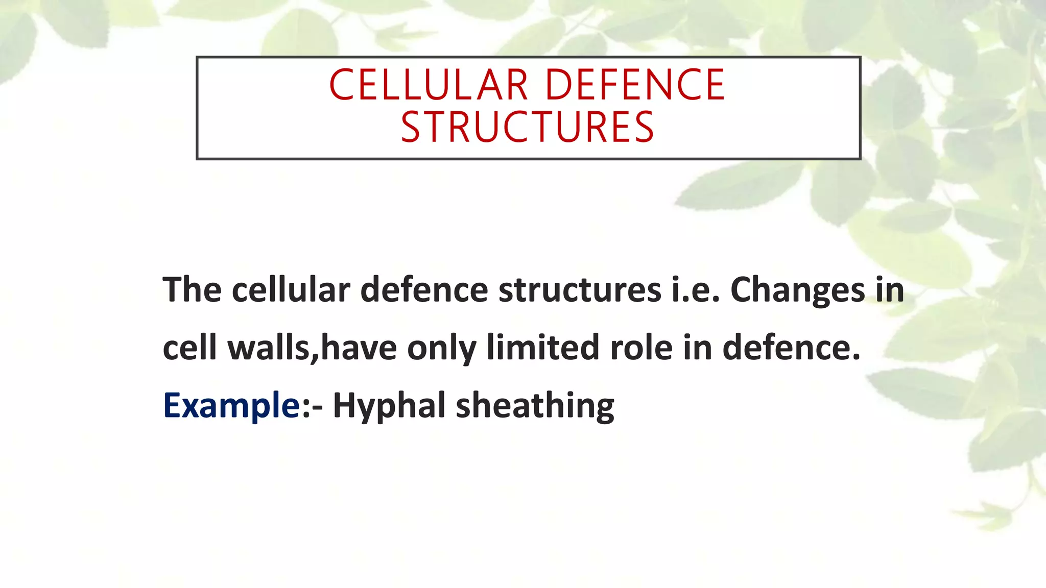 Defence mechanism in plants | PPTX