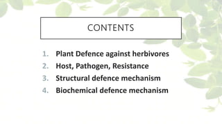 Defence mechanism in plants | PPTX