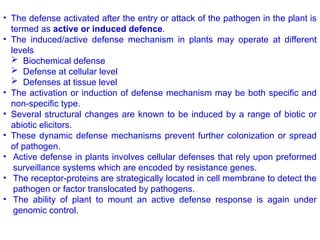 Defence Mechanism in Plant pathology.... | PPTX