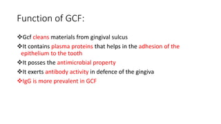Defence mechanism of gingiva and host response gcf | PPTX