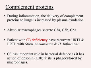 Defence mechanism of lung | PPTX