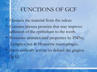 DEFENCE MECHANISM OF THE GINGIVA SLIDE SHARE | PPT