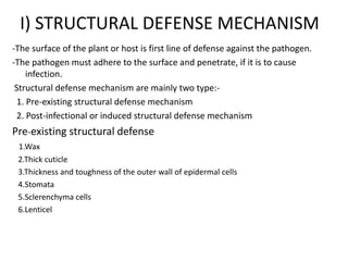 Defense Mechanism & Pollination pattern in plants ppt | PPTX