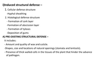 Defense Mechanism & Pollination pattern in plants ppt | PPTX