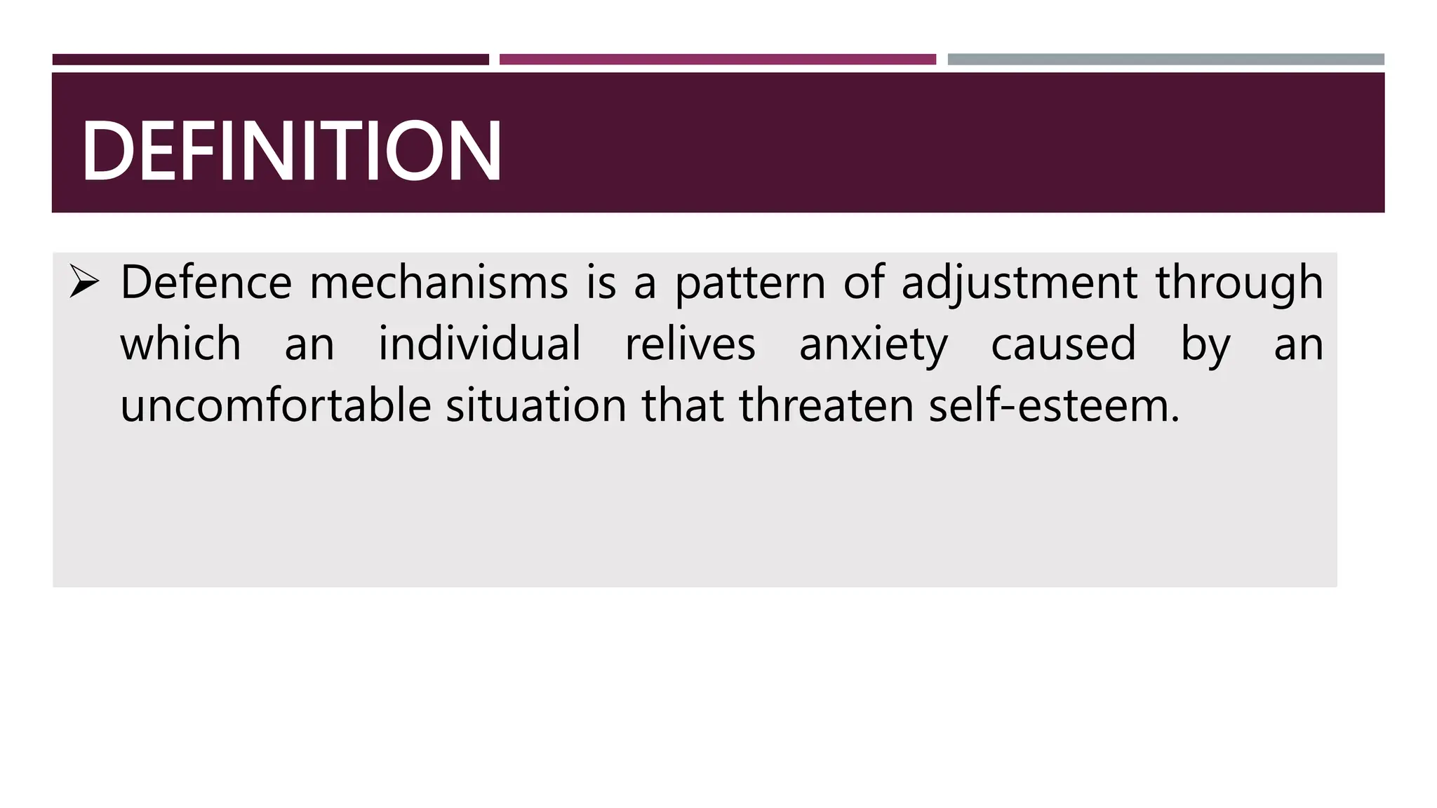 defence mechanism PPT/ego defence mechanism/psychology/mental mechanism ...